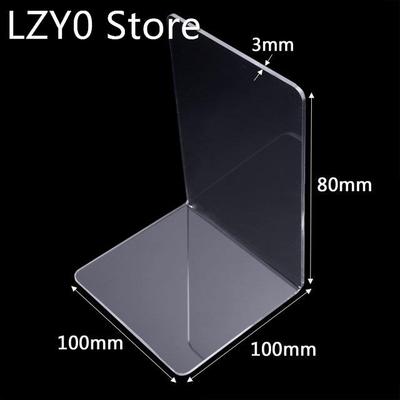 1 Pairs Plastic Clear Acrylic Bookend Organizer Stand Statio