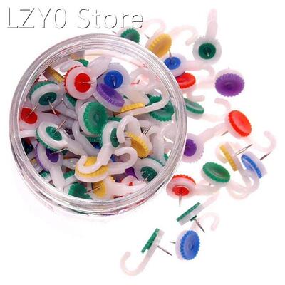 Pack of 36 pcs Decorative Hook-shaped Push Pins 2-in-1 Metal