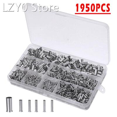 1950pcs/set Durable Wire End Ferrules Press Sleeves Assortme