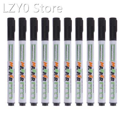 ALLOYSEED 10Pcs Quick-Drying Erasable Whiteboard Pen White B