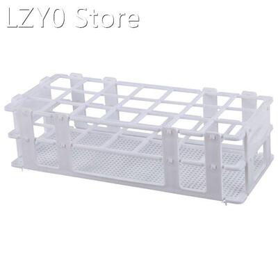Plastic Test Tube Rack for 30mm Tube, 21 Well, White,Detacha