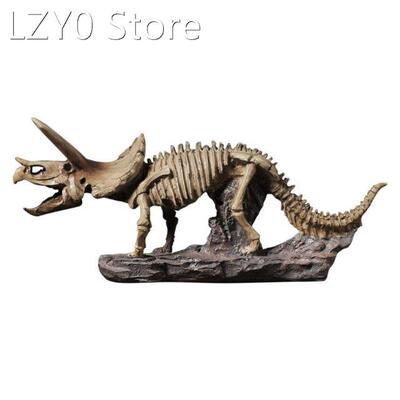 13 Inch Vintage Triceratops Dinosaur Skeleton Decoration Res