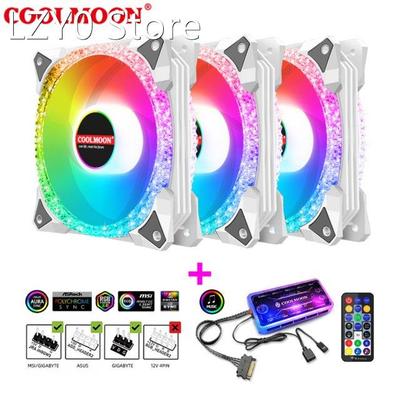 COOLMOON 120mm RGB Chassis Cooling Fan Dissipation for PC De
