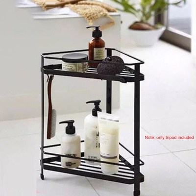 Space Aluminum Bathroom Black Shower Hanging Shelves Corner