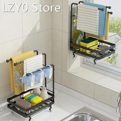 Multipurpose Carbon Steel Kitchen Sink Caddy Organizer Coute