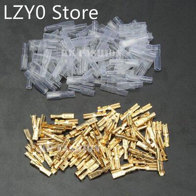 200pcs AWG 22-16 Gold Clear 2.8mm Female Spade Connectors &a