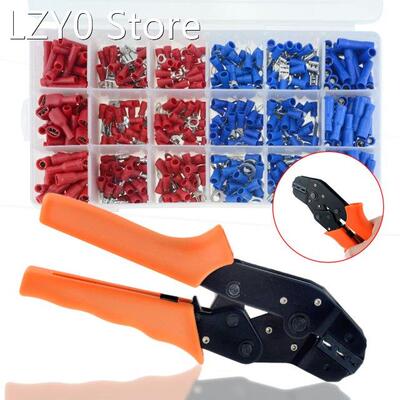 450PCS Terminals Cable Lugs Assortment Kit Wire Crimp Set +1