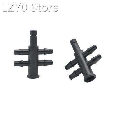 4-way 3 mm Barbed Hose Splitters with Female 4 mm Interface