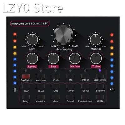 Professional Adjust Stereo Sound Cards Board Audio Mixer Sha