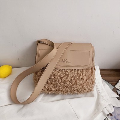 Witer Fashion Lambswool Shoulder Bags for Women Luxury Faux