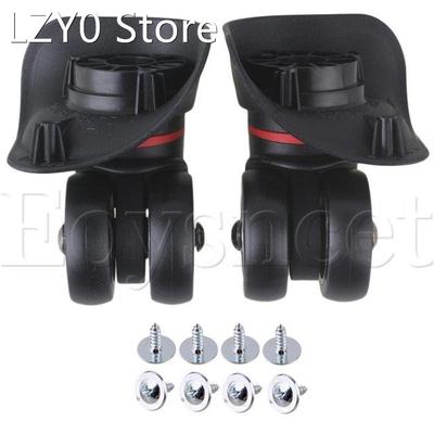 2 x Black 3.94x3.86x1.93 Plastic DIY Luggage Wheels Repla