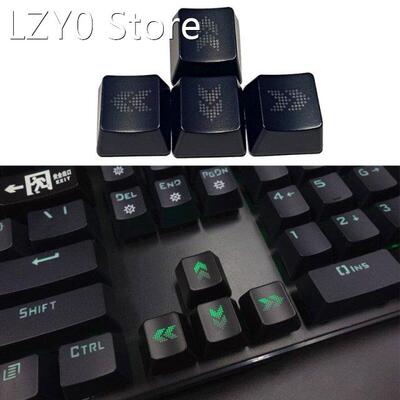 4Pcs Only Keycap,DIY ABS Direction Keycaps Backlit Transluce