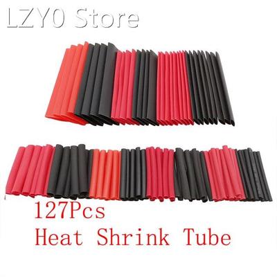 127Pcs/Set Heat Shrinkable Tube Kit Shrinking Sleeve Assorte