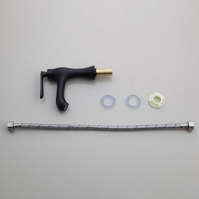 Matte Black Basin Bathroom Faucets Single Lever Only Cold Fa