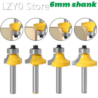 1/4Pcs 6mm Shank Carbide Round Over Edging Router Bit 6mm Sh