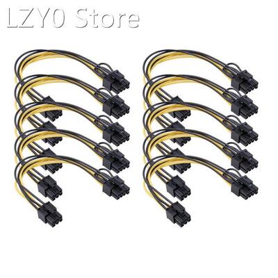 6 Pin to 2 x 8 Pin (6+2) PCIe Adapter Power Cable PCI Expres