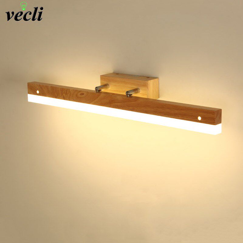 Modern Led Mirror Light 9W 14W AC90 260V LED wood Wall Lamp_虎窝淘