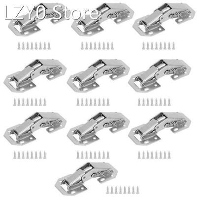 10 Set Cabinet Hinge No-Drilling Hole Soft Closing Door Hing