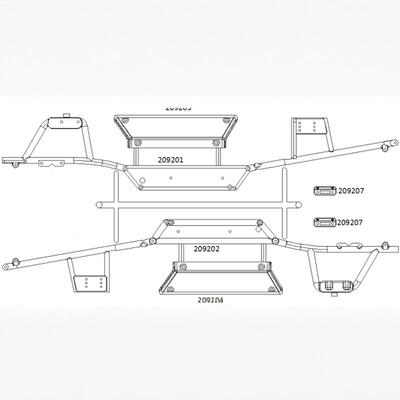 CROSSRC 大虎鲨 UT4PRO管架下侧组件  CS-97401308