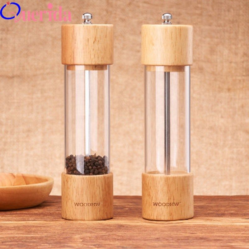 1 pc Pepper Mill Full Transparent Pepper Grinder Black Peppe_虎窝淘