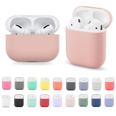 Dropshipping Silicone Cover for Airpods 2 1 Earphone Case W