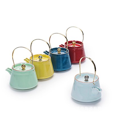 Celadon Ceramic Tea Pot Japanese-style Pu'er Tea Pot Househo