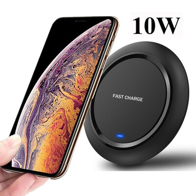 Qi Wireless Charger Pad10W Fast Charging For Samsung S20 S1