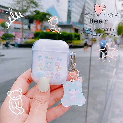 Korea Cute Cartoon Ins Bear Headphone Case for Apple Airpod