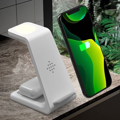 3 in 1 Wireless Charger Stand With Night Light For iPhone 1