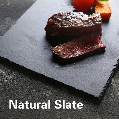 Hot Sale Western Natural Slate Dishes Solid Square Stone Sus