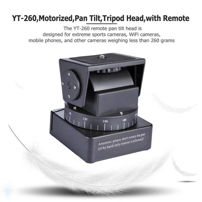 YT-260 Motorized Pan Tilt Tripod Head PTZ Remote Control Sho