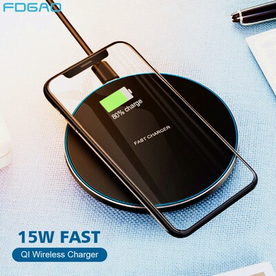 FDGAO 15W Qi Wireless Charger Pad For iPhone 12 11 XS XR X