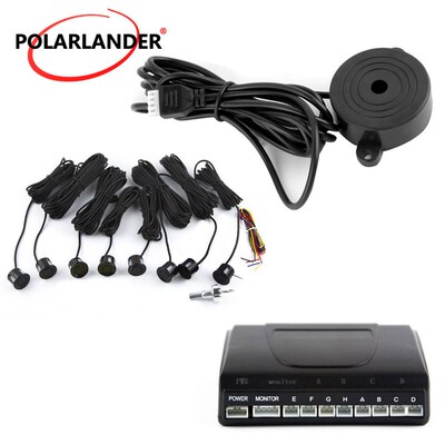 a set  Car Parking Sensor 8 Sensors Buzzer Backup Radar Car