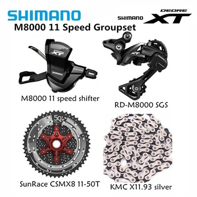 XT M8000 4pcs bike bicycle mtb 11 speed kit Groupset RD-M800