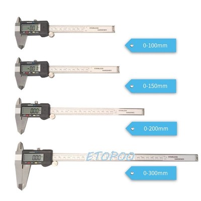 Stainless Steel 0-70/100/150/200/300mm Digital Caliper Messs
