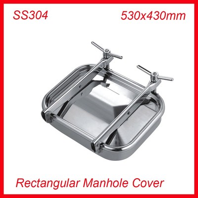 530x430mm SS304 Stainless Steel Rectangular  Manhole Cover