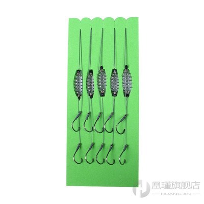 5 Pcs/Set Double Hook Fishing Line Stainless Steel Barbed Ca