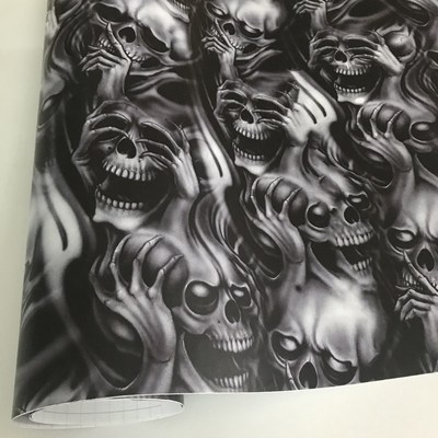 ORINO Car Wrap Graffiti Skull Sticker Camo Sticker Bomb Vin