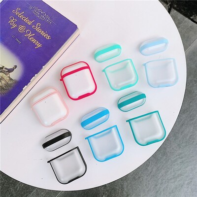 Plain Color Matte Transparent Earphone Case for Apple AirPo