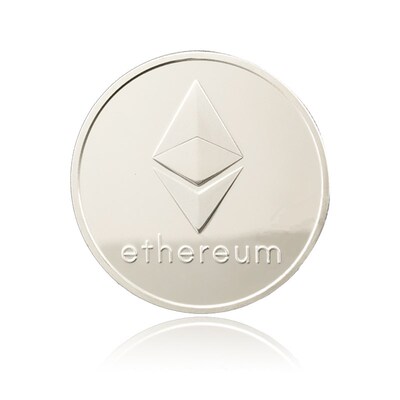 1pc Gold/Silver Ethereum Coin bitcoin Replica Gift Physical