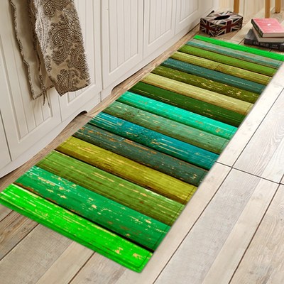 Colorful Wood Grain Floor Mat Carpet Entrance Doormat Outdoo