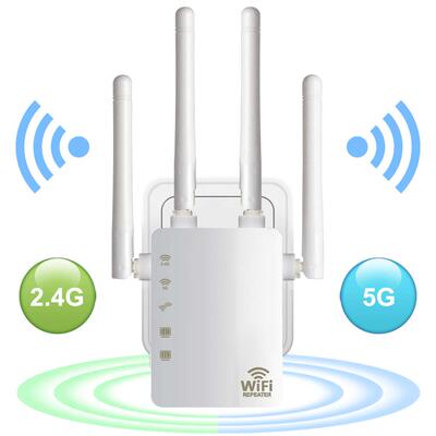 WiFi Range Extender 300/ 1200Mbps Dual Band 2.4/5GHz Wi-Fi I
