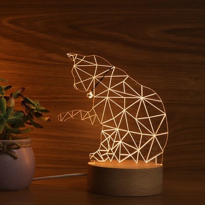 Wholesale 3D Led Lamp Usb Round  Electric Lamp  Night