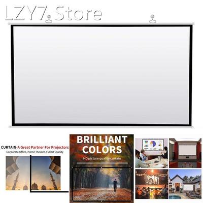 Projector Screen for Home Theater HD White Foldable Anti-Cre