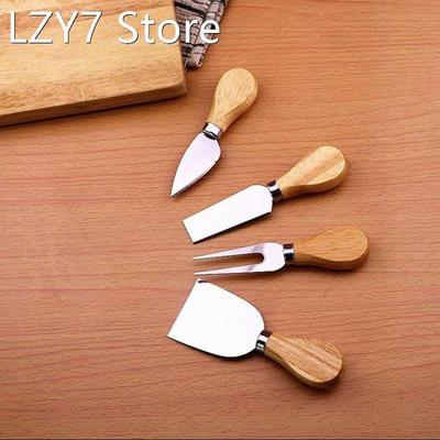 4pcs/set wood Handle sets Bard Set Oak bamboo Cheese Cutter