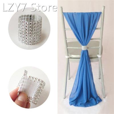 10 Hollow 8 Row Net Diamond Napkin Ring Chairs Back Less Wed