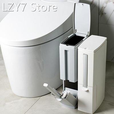 Dreamburgh Hot Plastic Trash Can Set with Toilet Brush Bathr