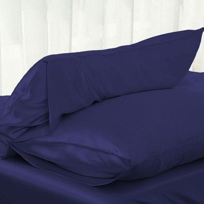 Silky Satin Pillow Cases Bedding Fitted Pillowcase Silk Like