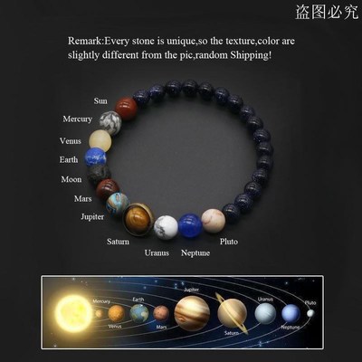2020 Universe Solar System Bracelet Women Natural Stone Eig