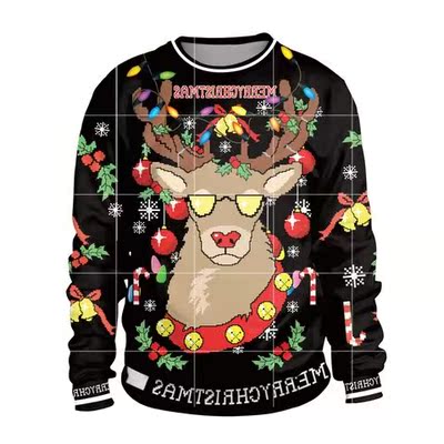 Christmas clothes new Christmas day long sleeve sweater Pul